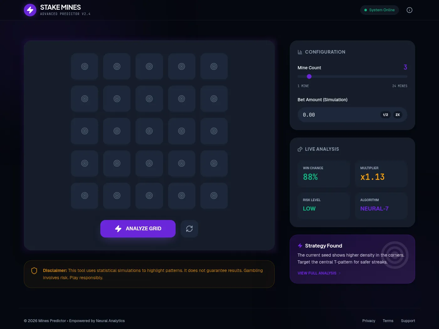 Stake Mines Predictor