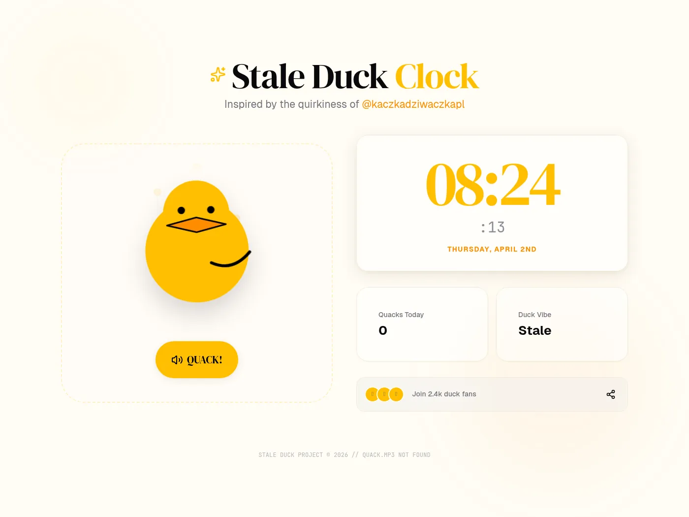 Stale Duck Clock