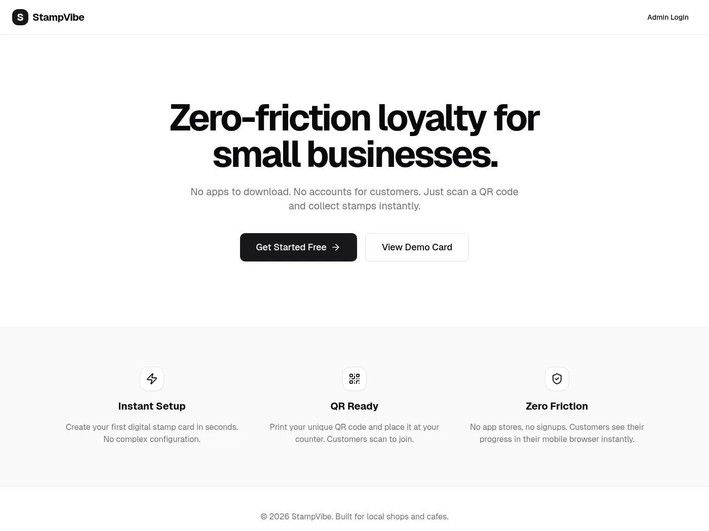StampVibe Loyalty Web App