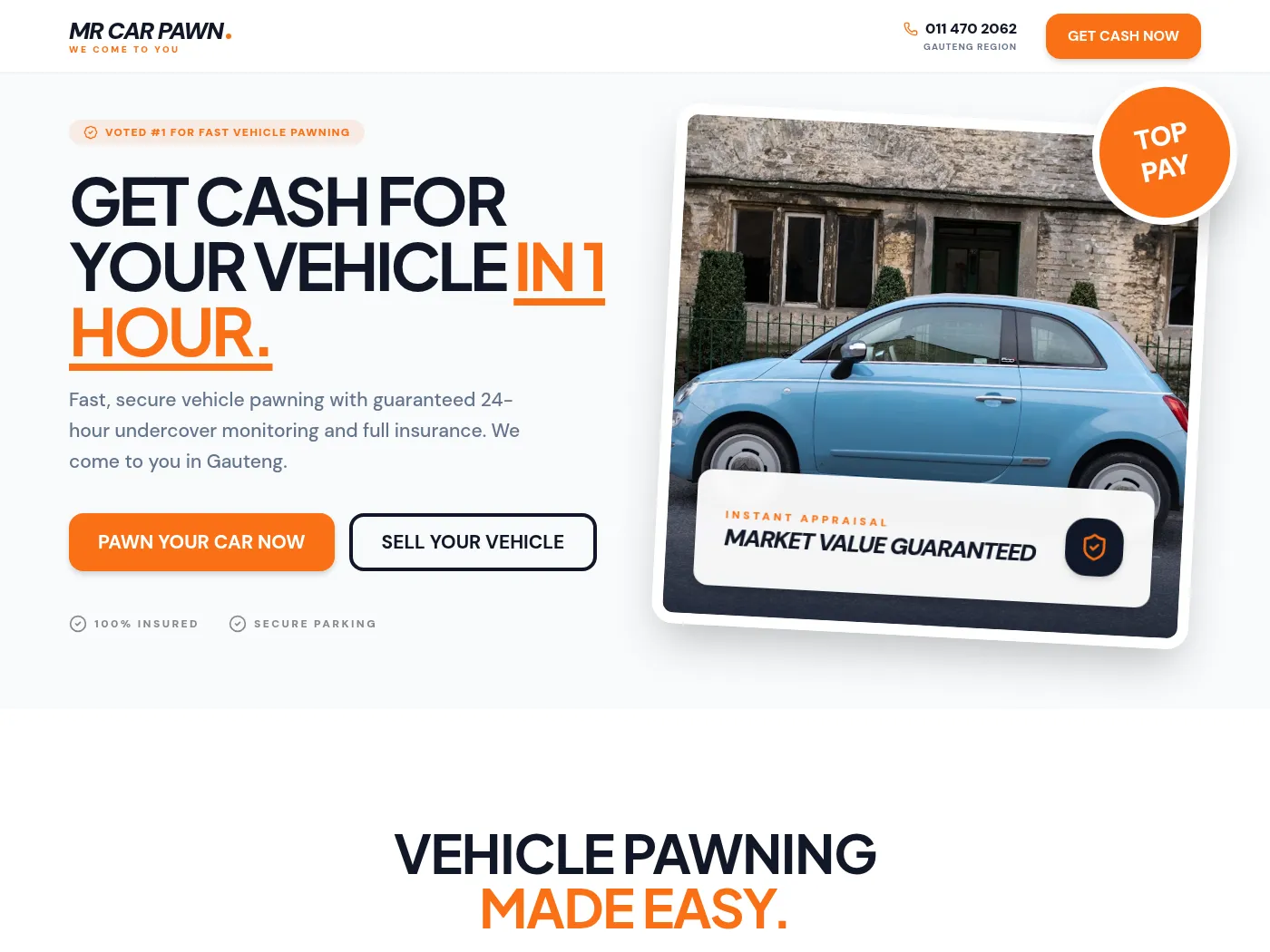 Standing Page Site