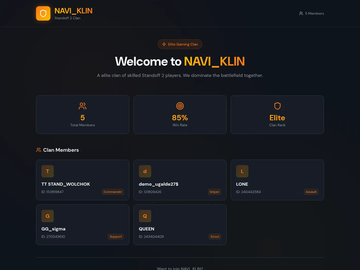 Standoff 2 Clan Hub