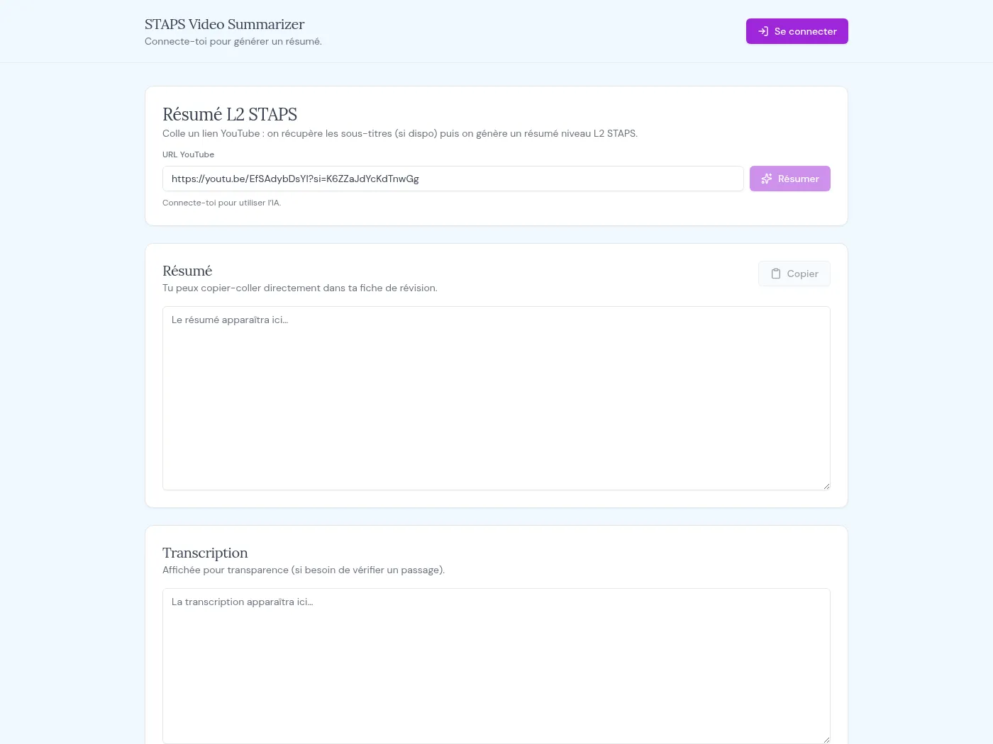 STAPS Video Summarizer