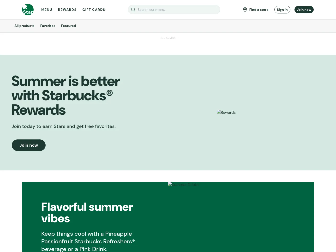 Starbucks Menu Explorer
