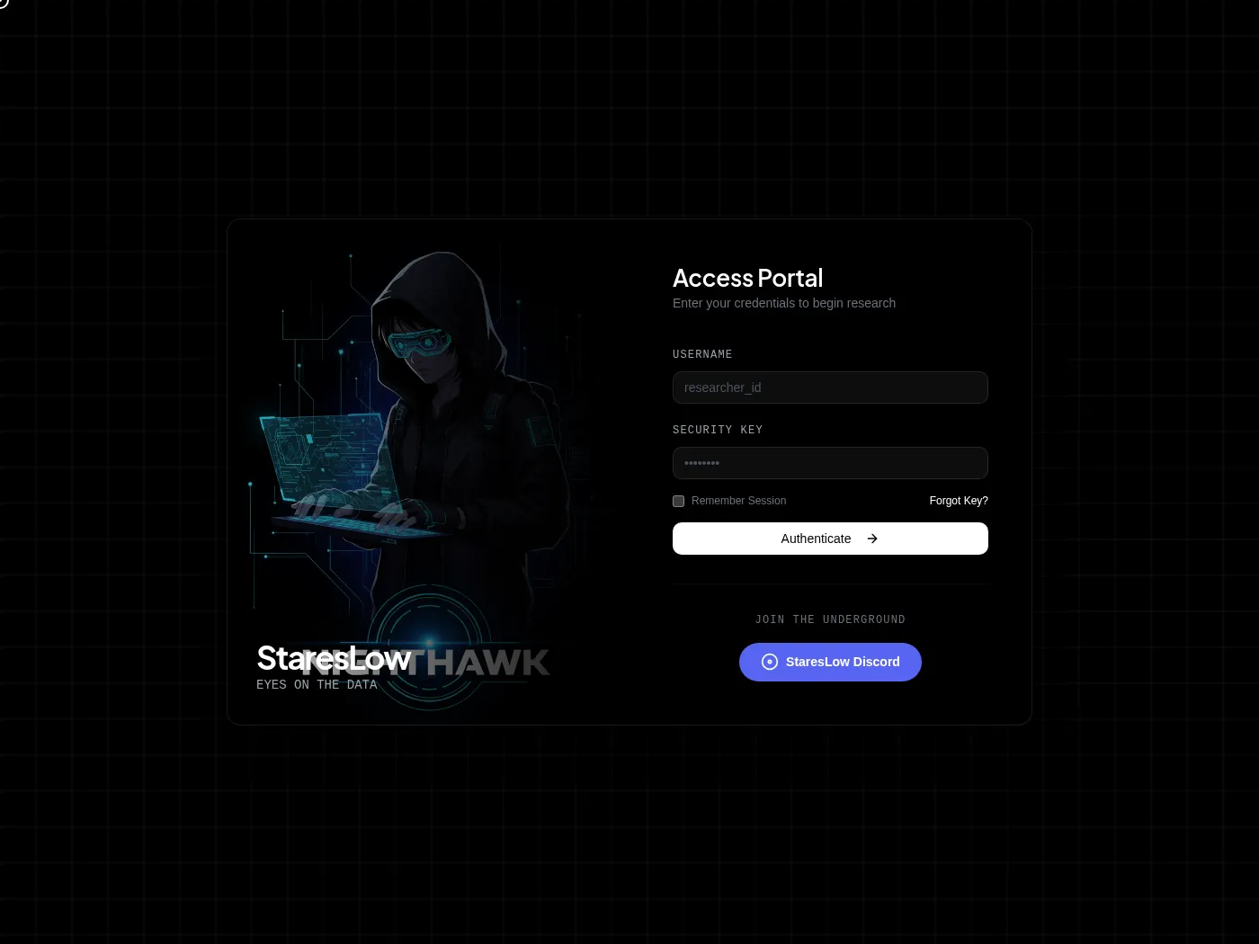 StaresLow Search Portal