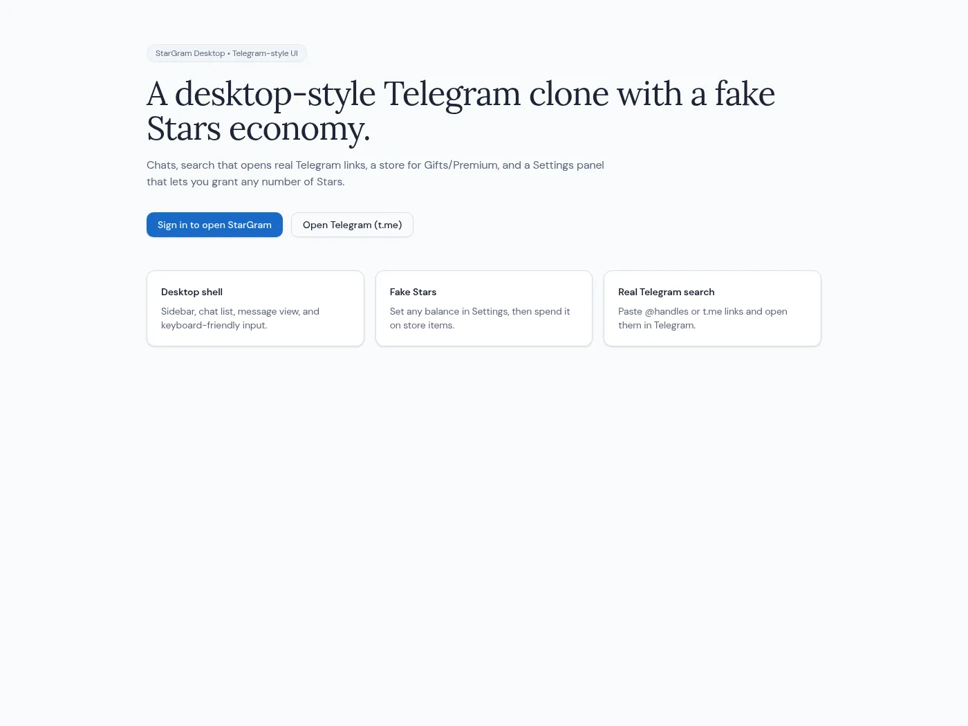StarGram Desktop