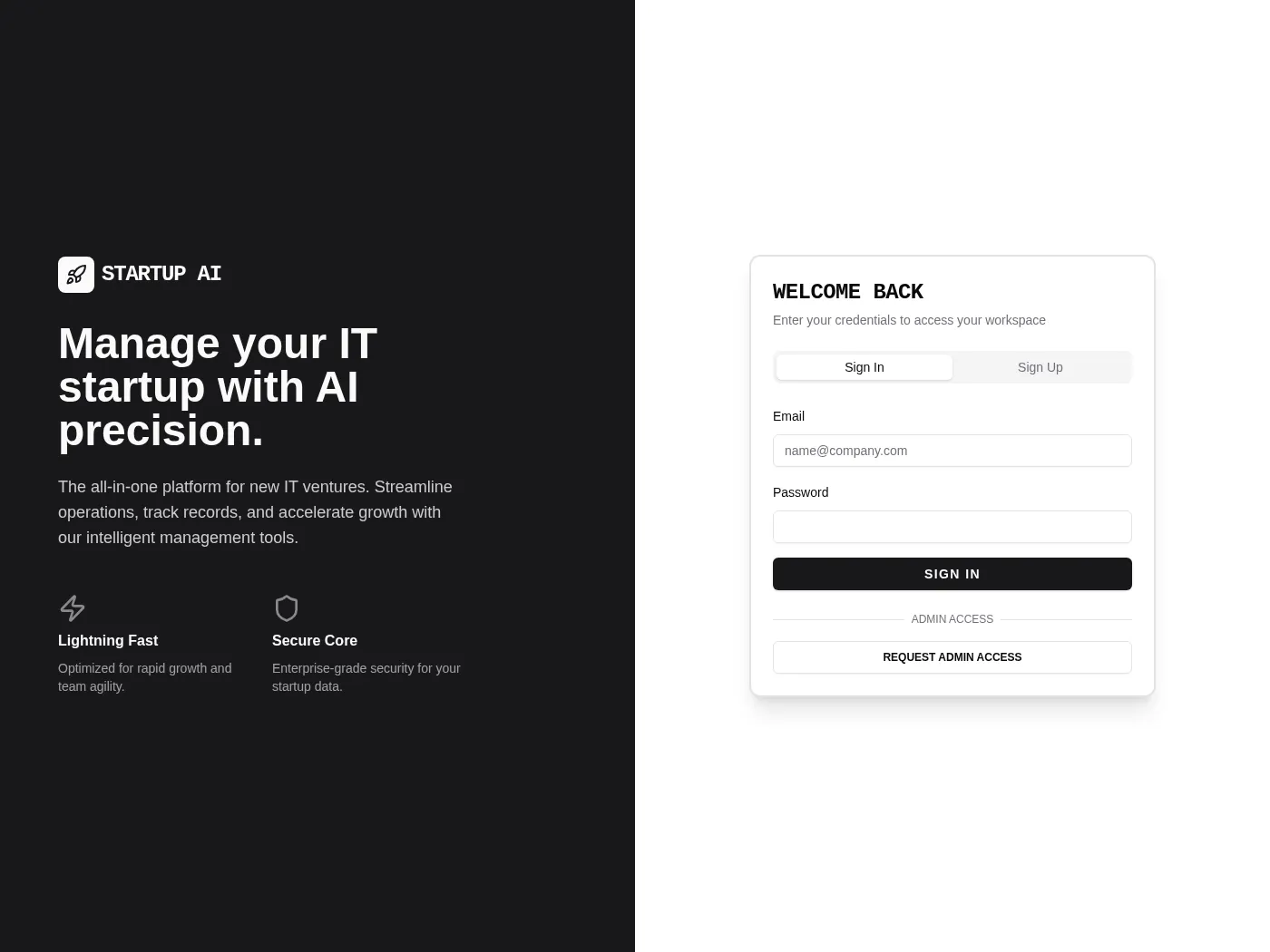 Startup AI Manager