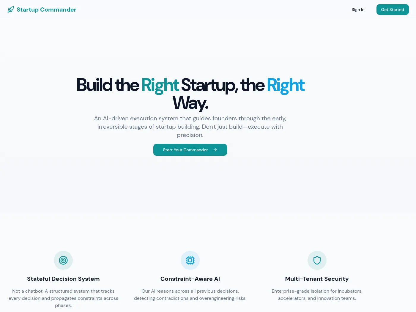 Startup Commander SaaS
