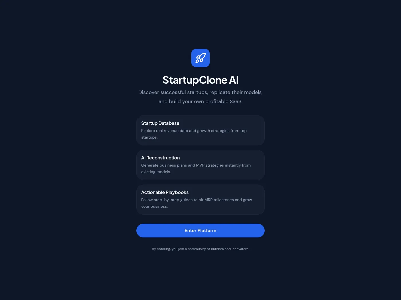 StartupClone AI Platform