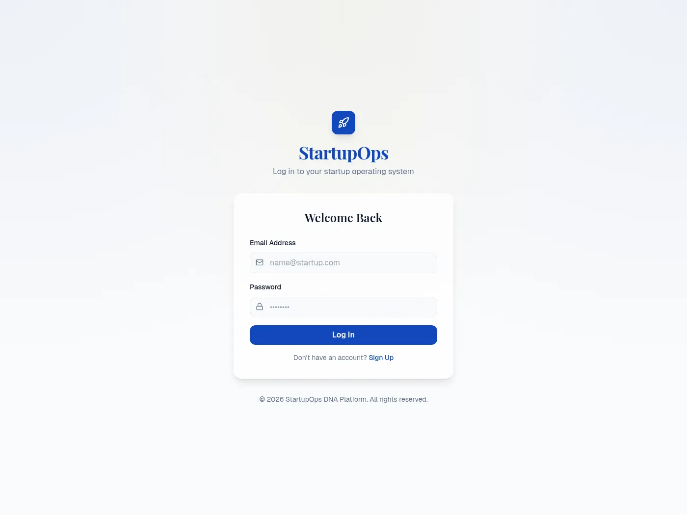StartupOps DNA Platform