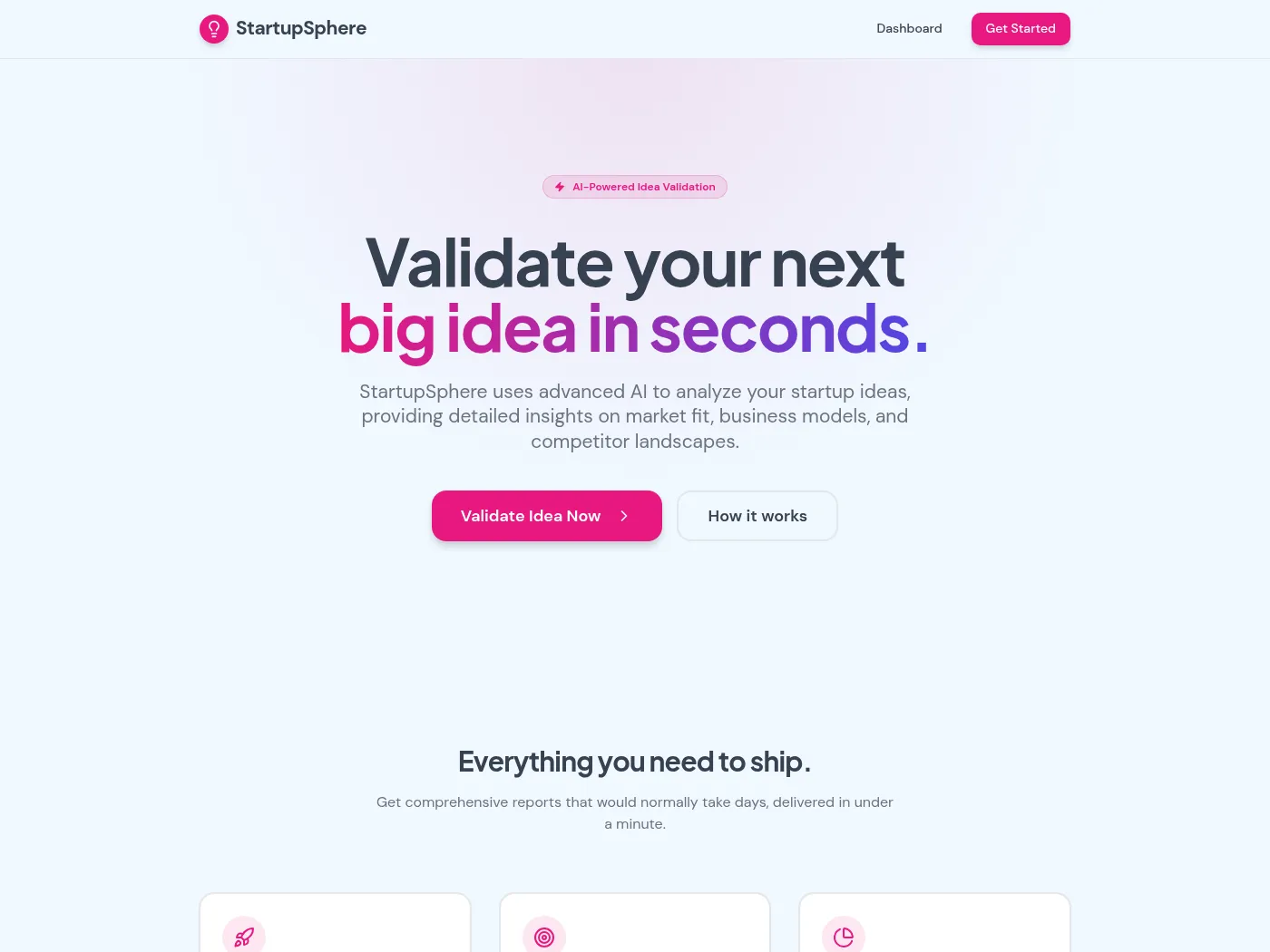 StartupSphere AI Validator