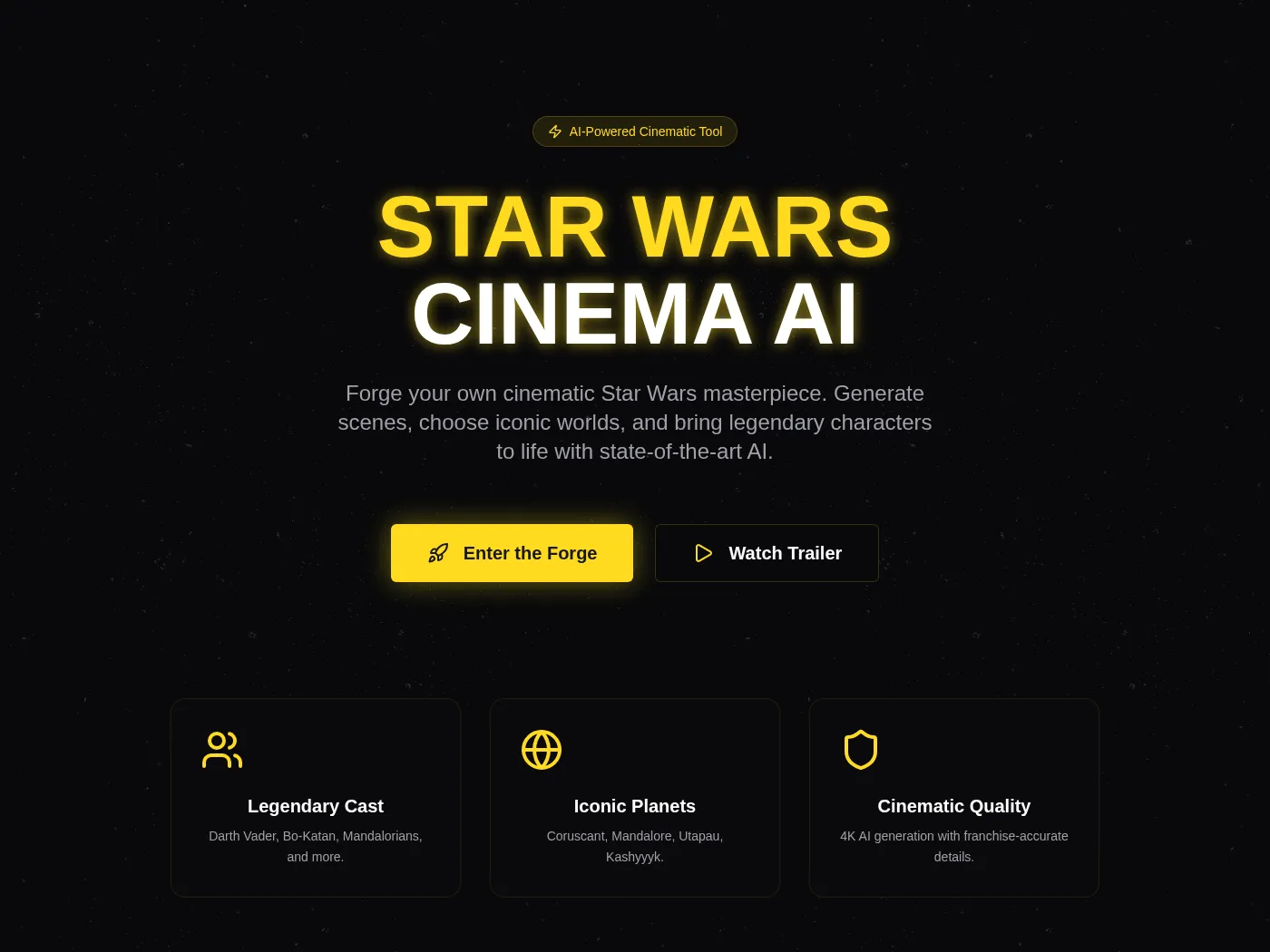 Star Wars Cinema Generator