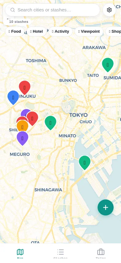 Stashmap Travel Saver