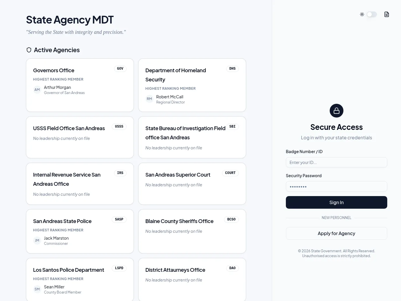 State Agency MDT Suite