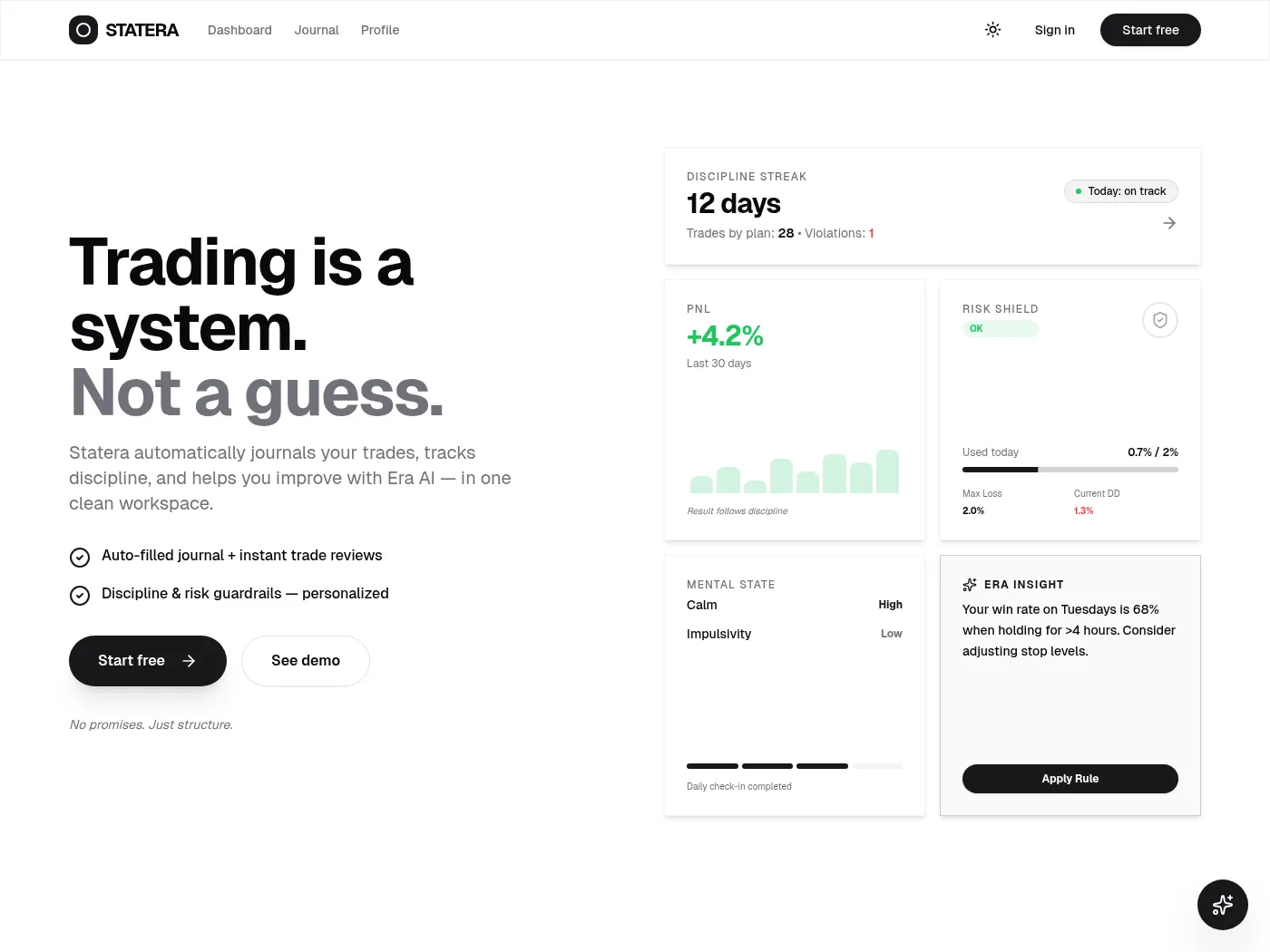 Statera Trading Platform Web