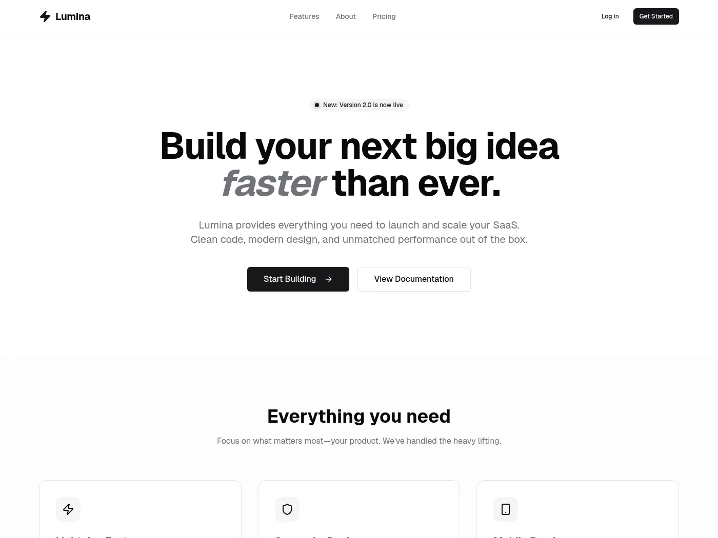 Basic Static Landing Page
