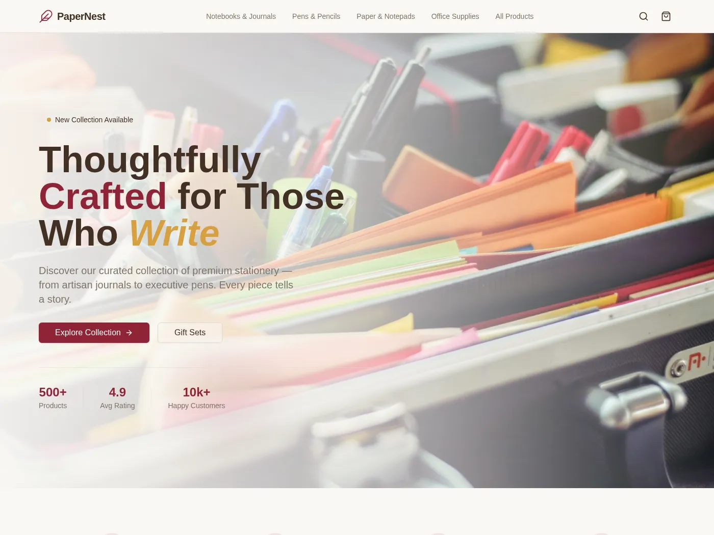 PaperNest Stationery Shop