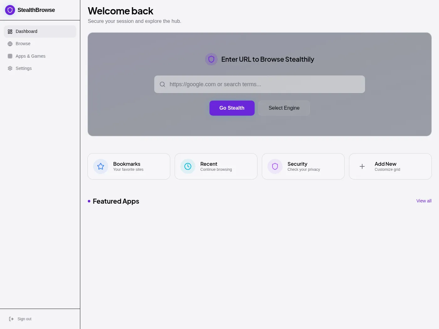 StealthBrowse Hub