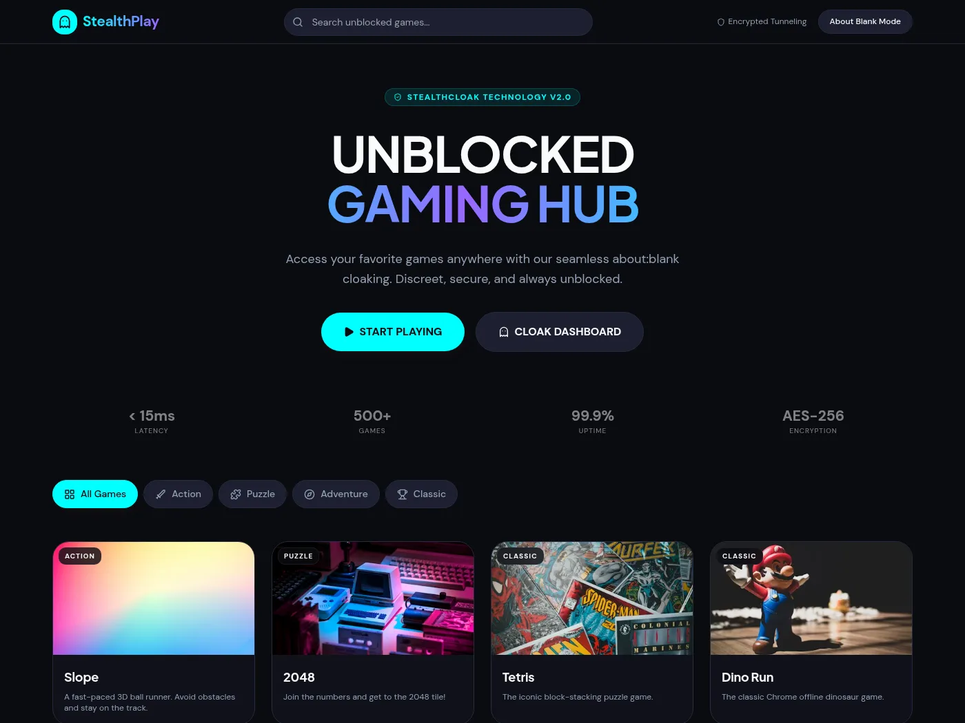StealthPlay Gaming Hub