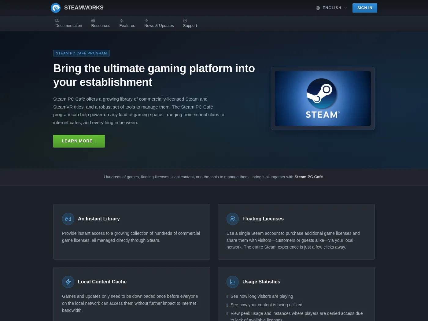 Steam PC Café Clone