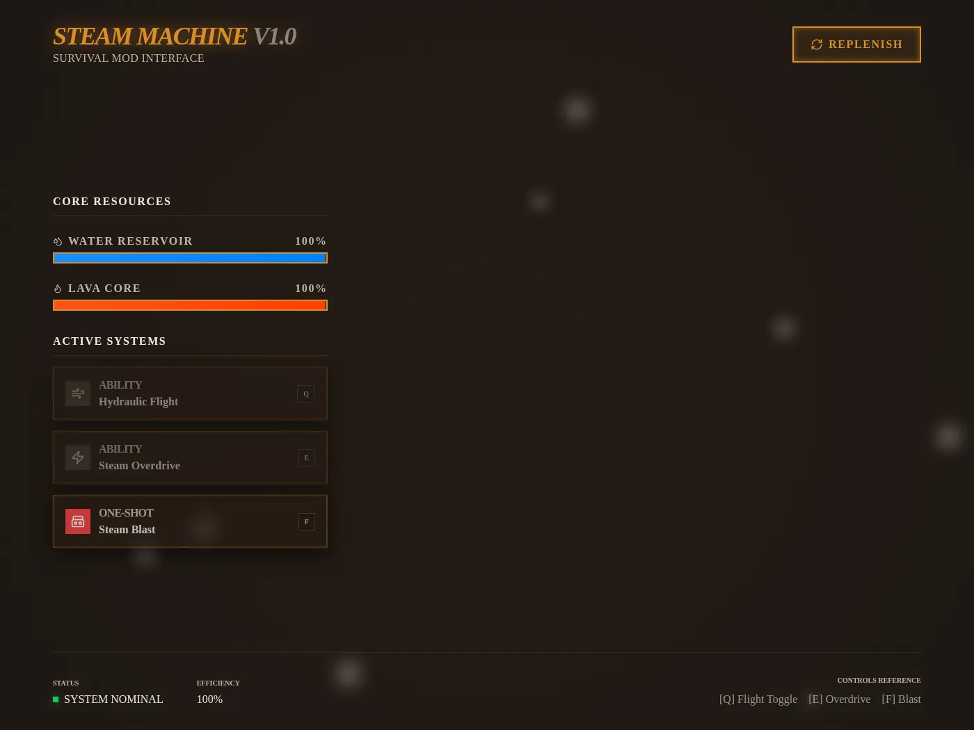 Steam Machine Survival Mod