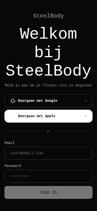 SteelBody Fitness App