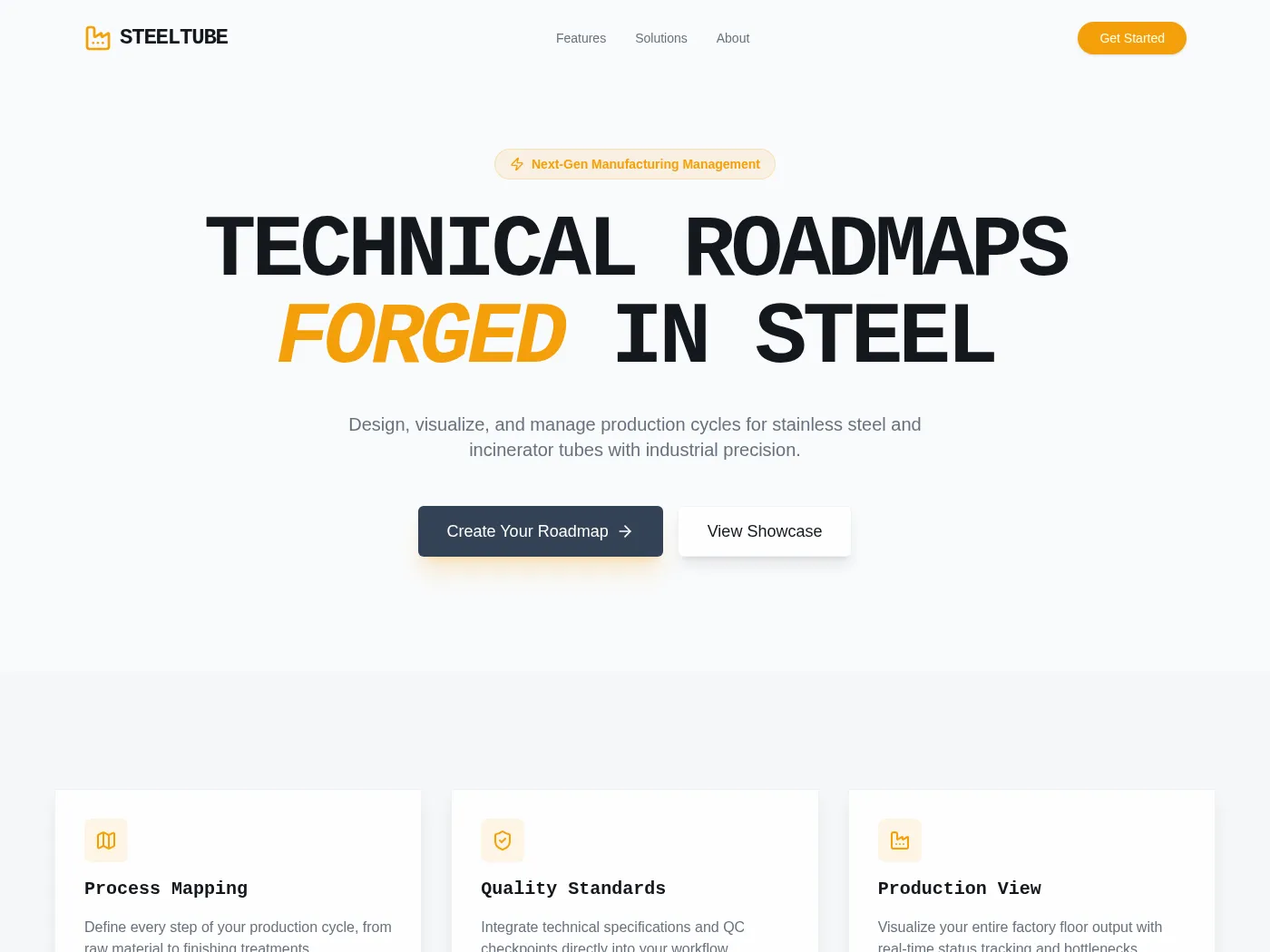 SteelTube Roadmap Hub