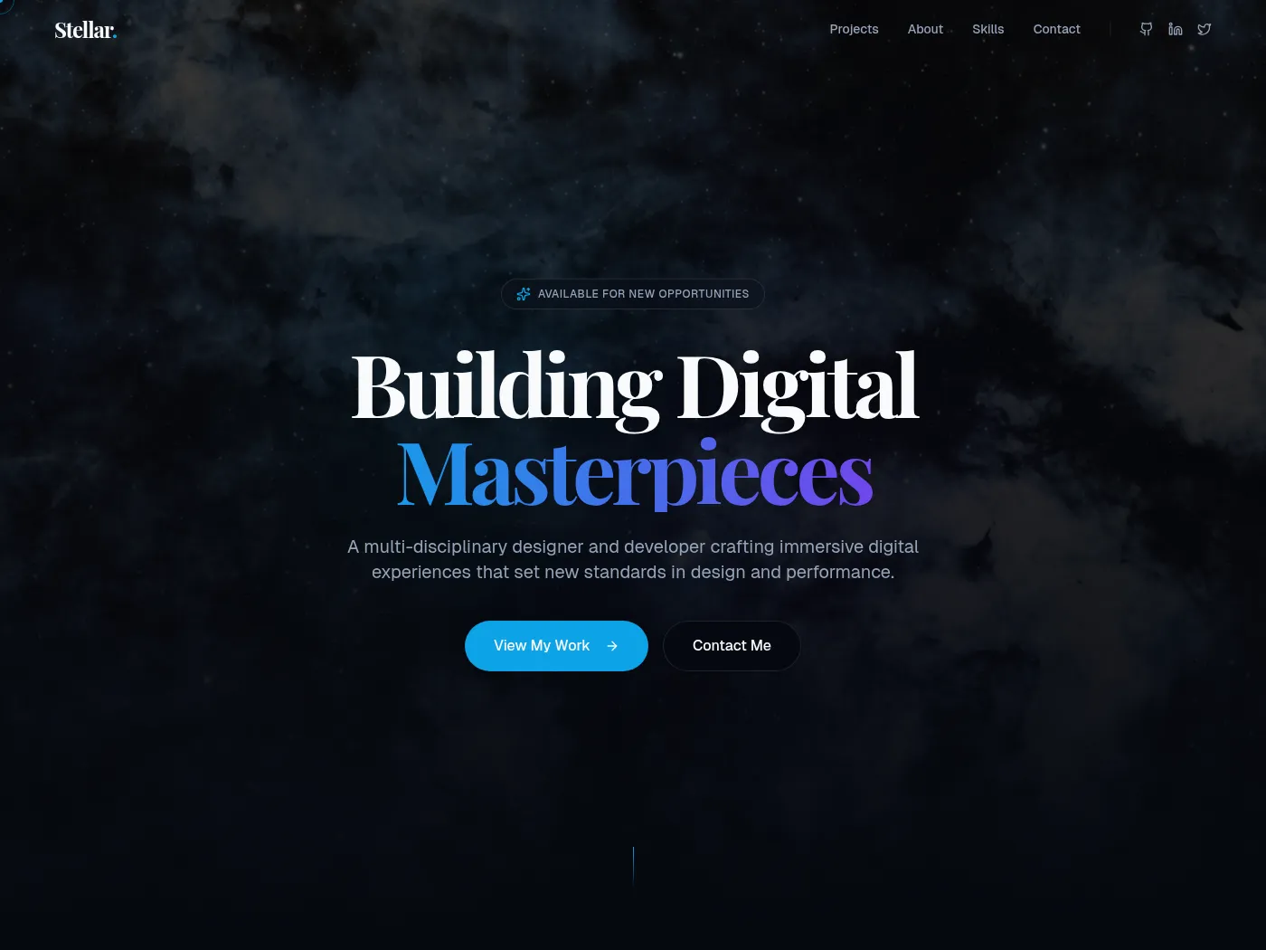 Stellar Portfolio Site