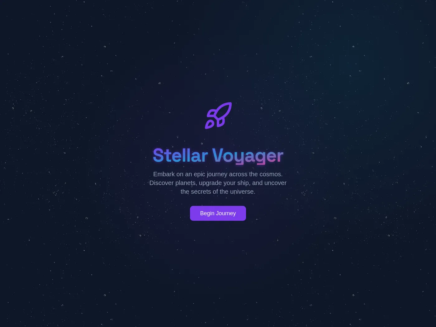 Stellar Voyager Game | Built with Blink
