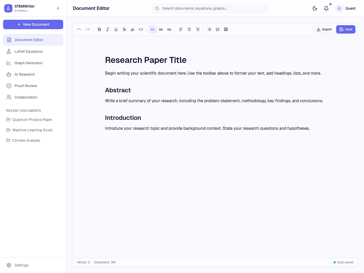 STEMWriter AI Platform