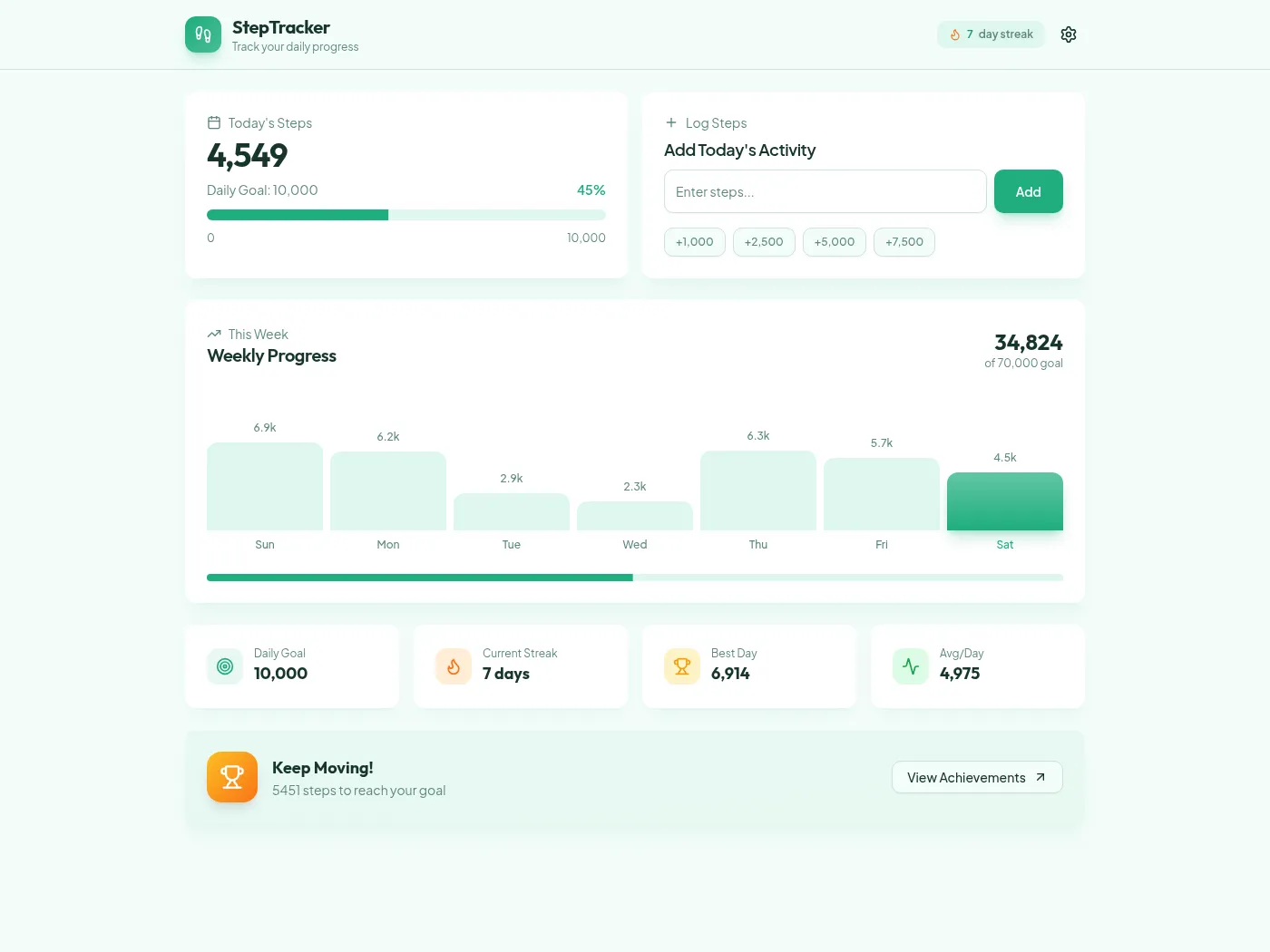 Step Tracker Web