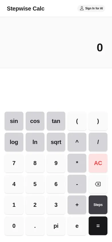Stepwise Calc Mobile