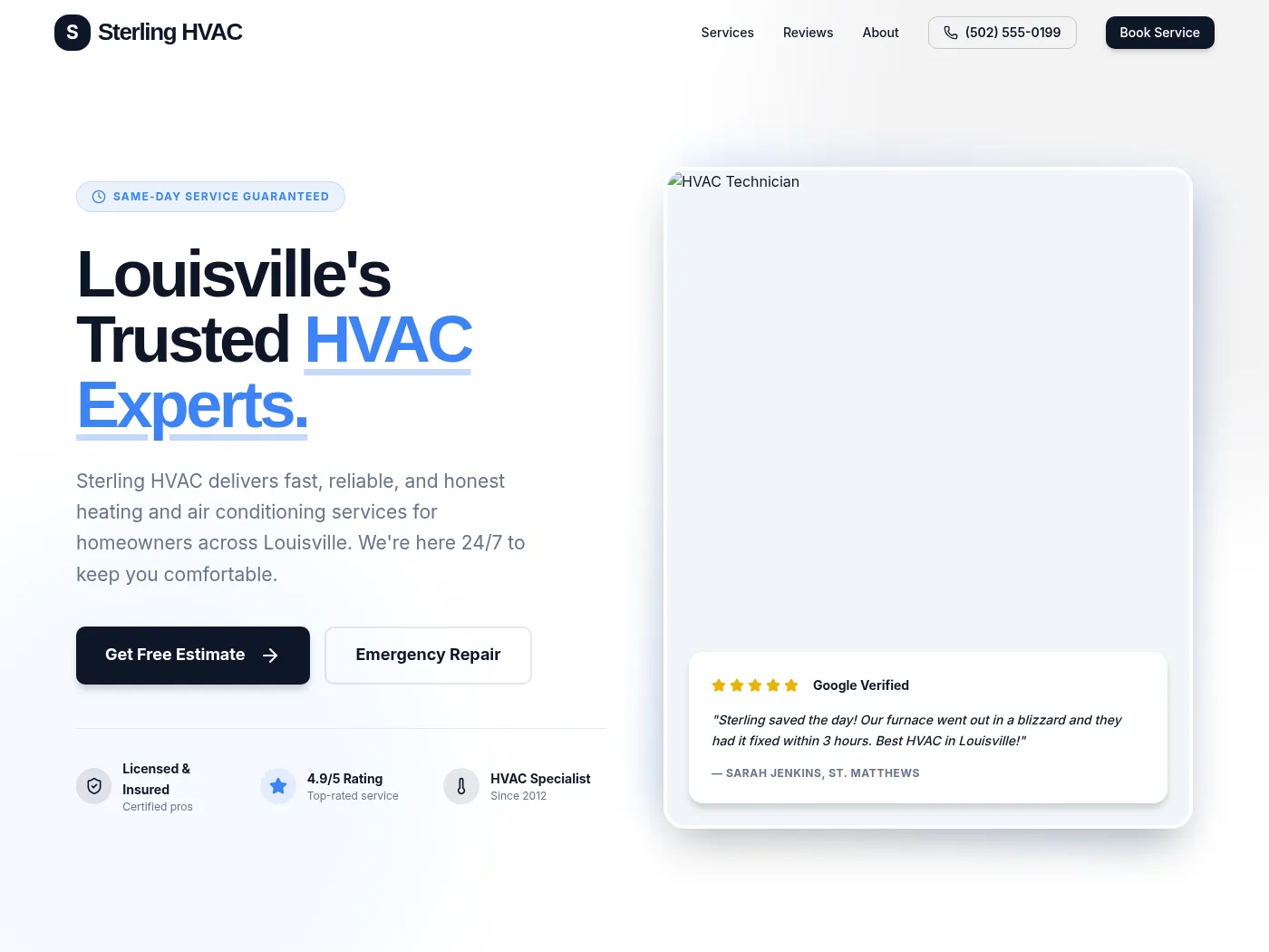 Sterling HVAC Web Launch