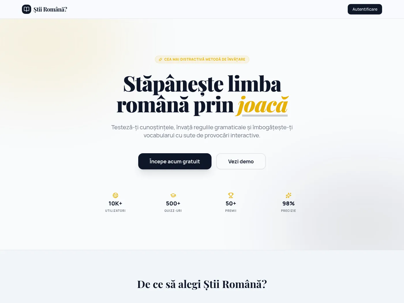 Ști Română?
