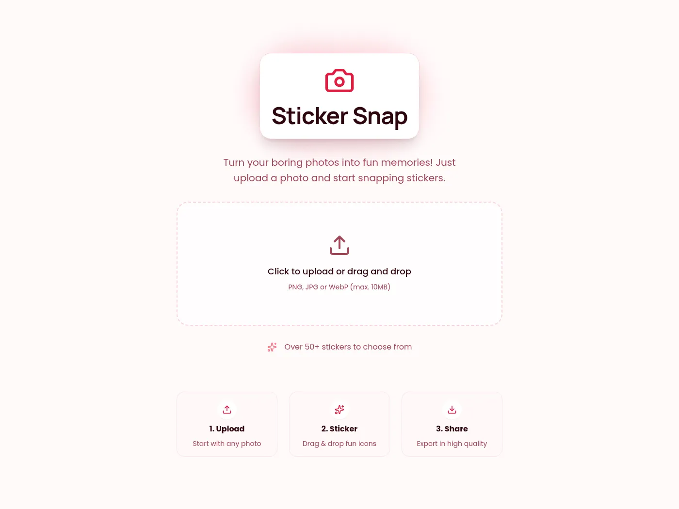 Sticker Snap App