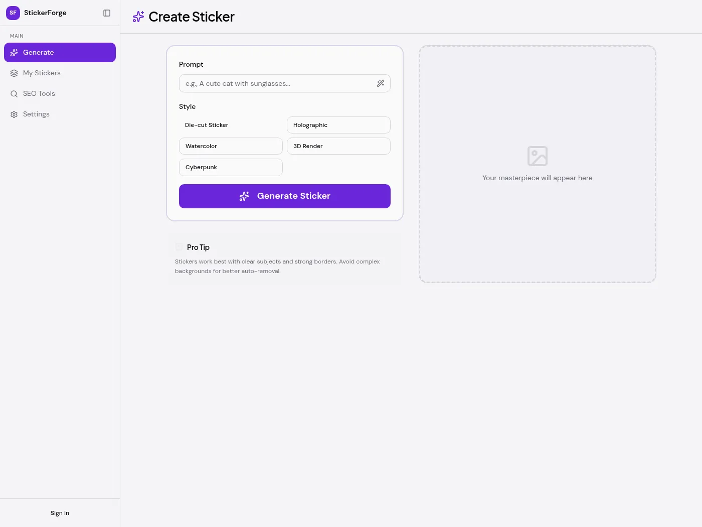 StickerForge AI