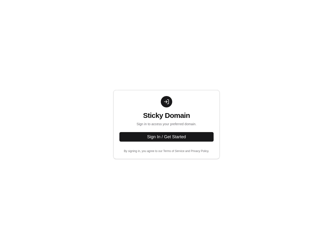 Sticky Domain Login