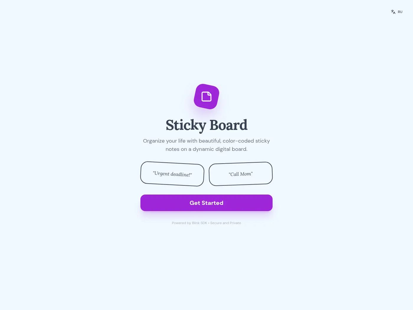 Sticky Task Board