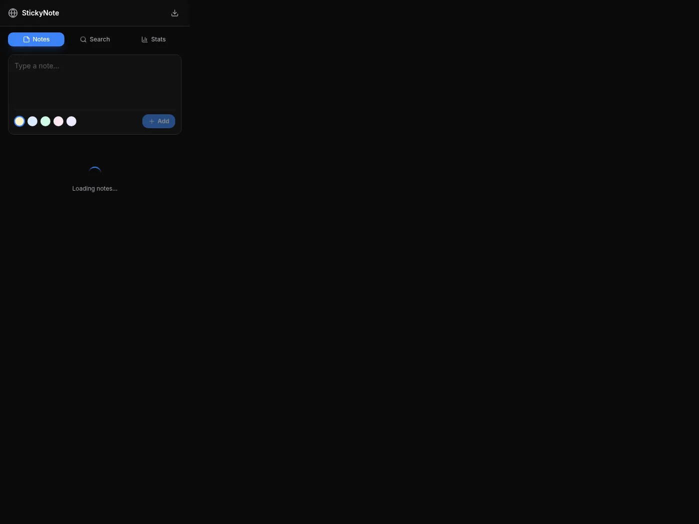 StickyNote Chrome Extension