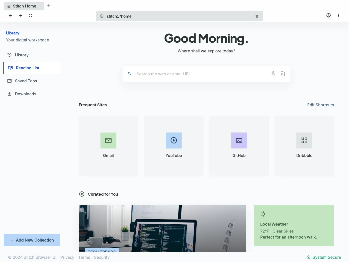 Stitch Electron Browser