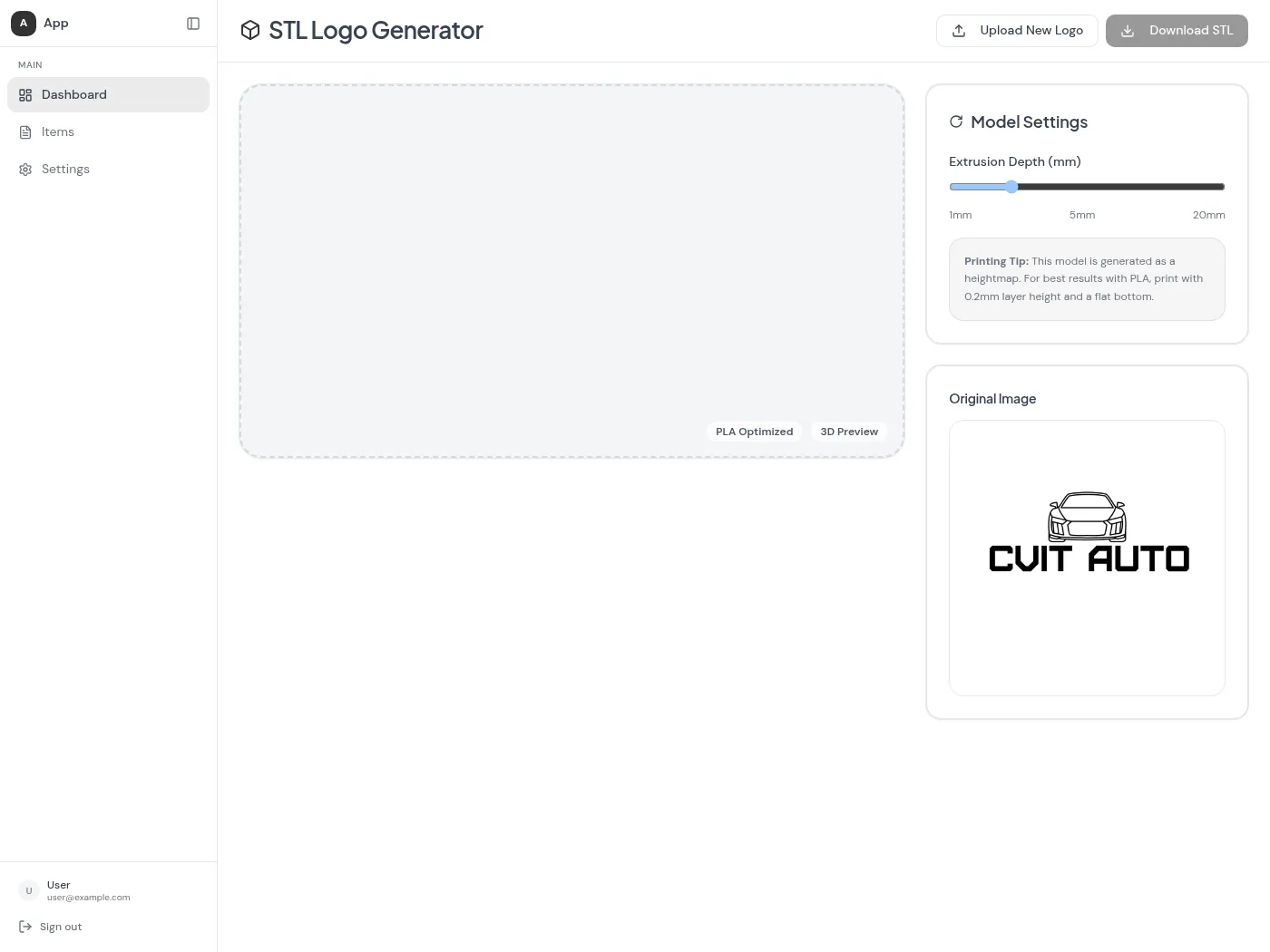 STL Creator for 3D Printing