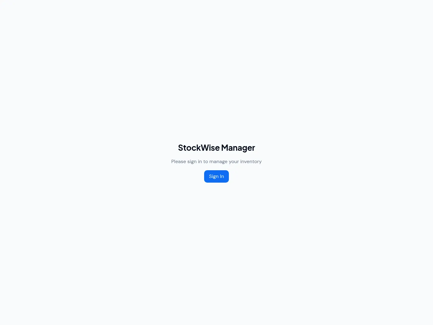 StockWise Manager