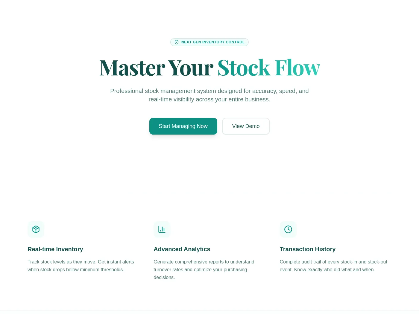 StockFlow Manager