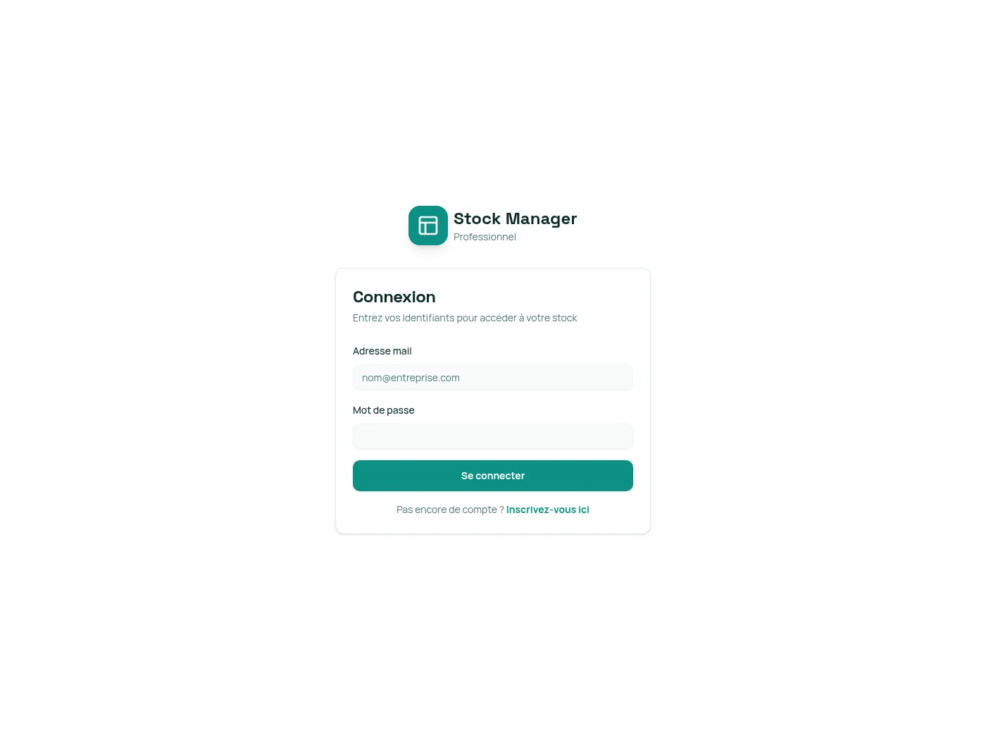 Gestionnaire Stock Pro