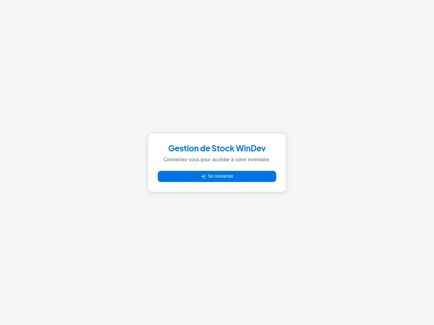 Stock Manager WinDev