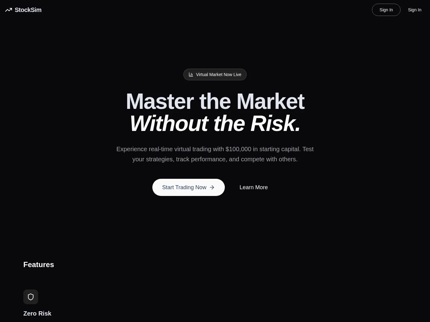 StockSim Game