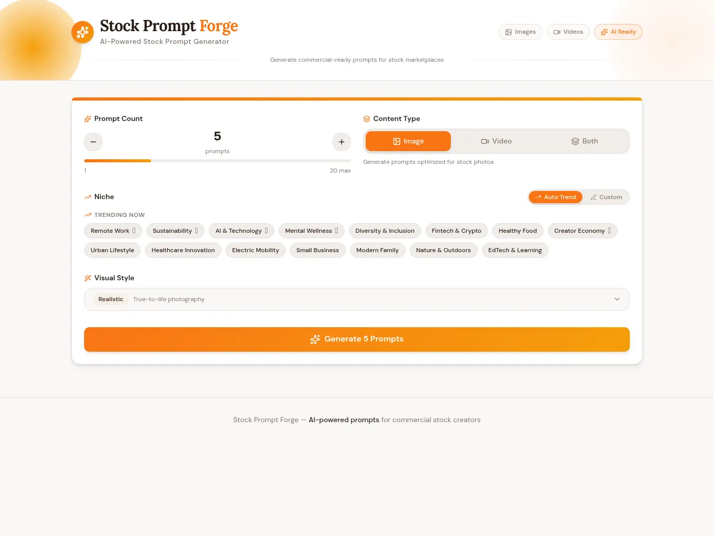 Stock Prompt Forge