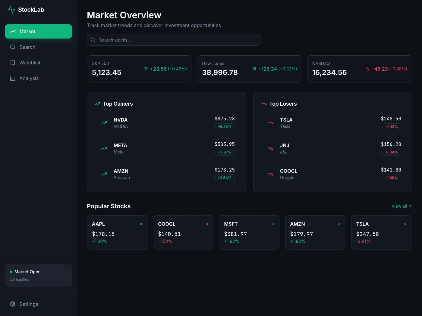 Stock Research App