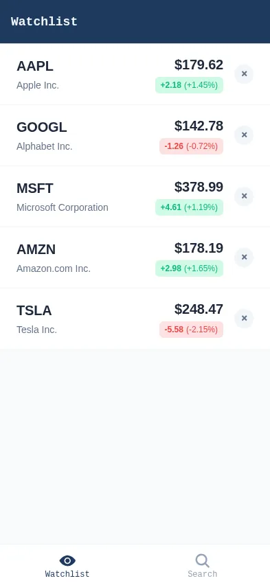 Stock Watch Mobile