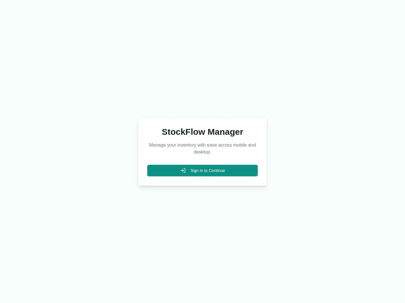 StockFlow Manager