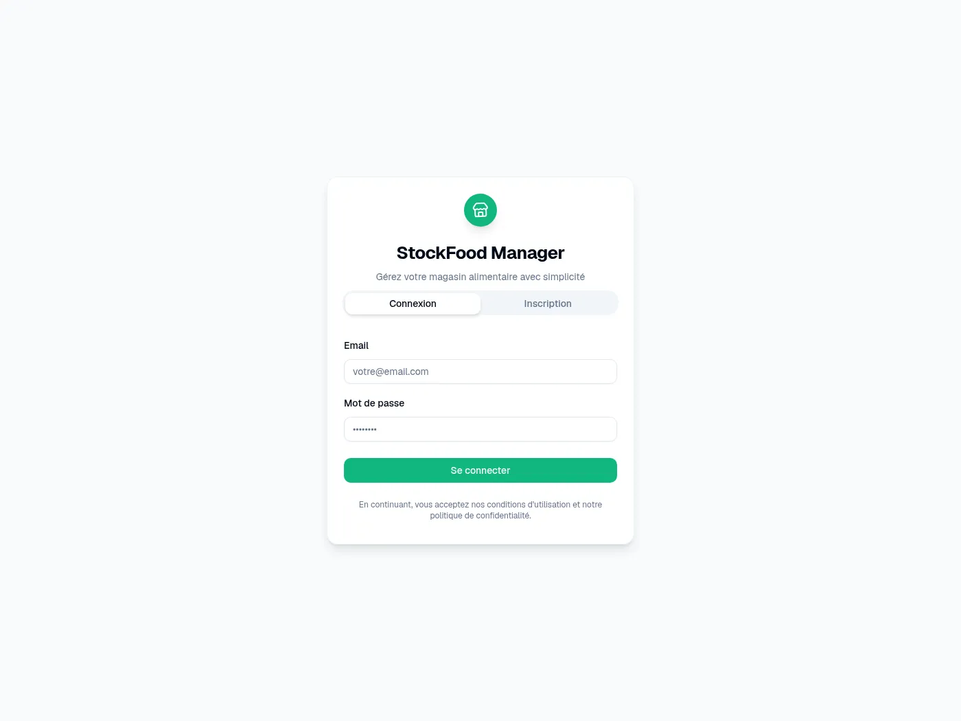StockFood Manager